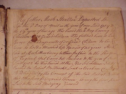 The Family History of Mark Stratton - born 1692